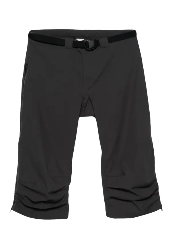 GR10K Belted Canvas Long Shorts - Grey