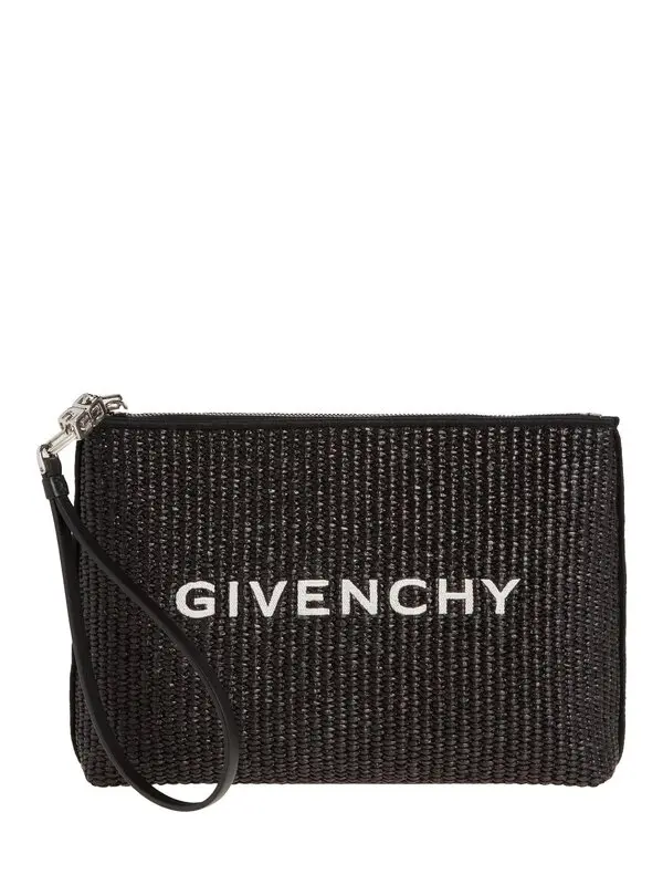 Givenchy Raffia Pouch - Black