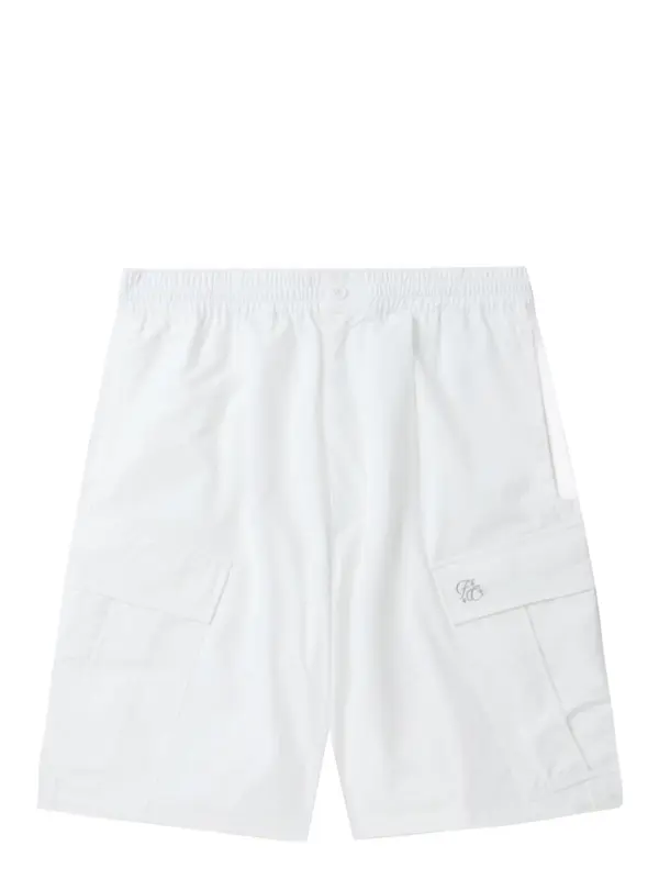 FIVE CM Logo-embroidered Cargo Shorts - White