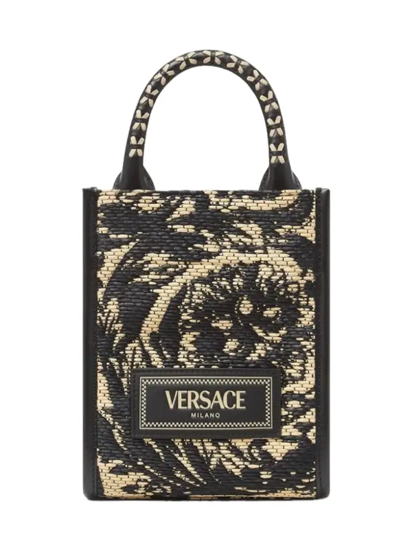 Versace Mini Barocco Athena Tote Bag - Black