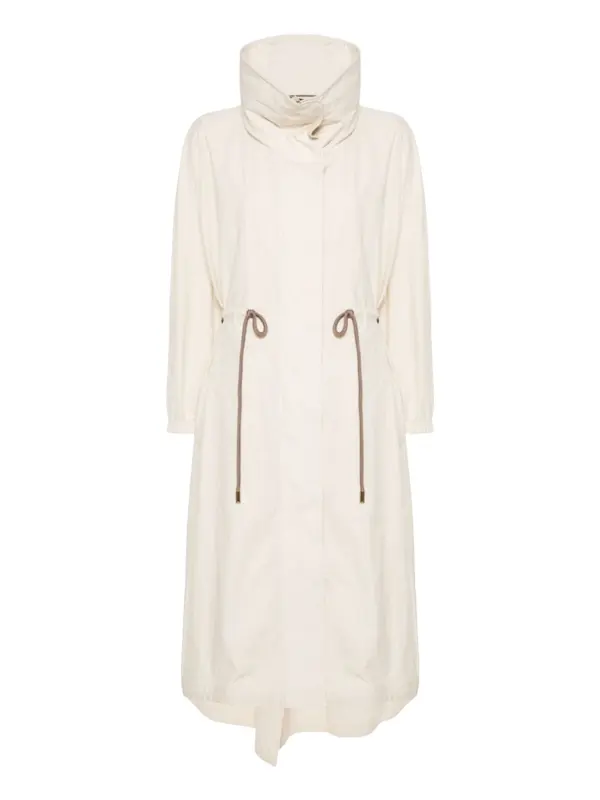 MOORER Madalyn-wfc Hooded Coat - Neutrals