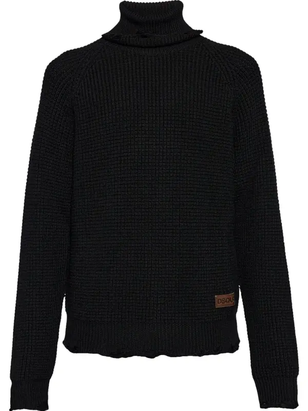 Dsquared2 Roll-neck Knitted Jumper - Black