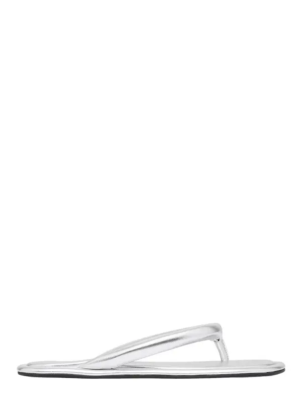 ST. AGNI Sumi Leather Sandals - Silver