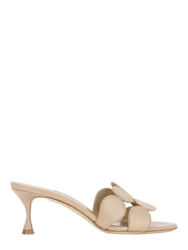 Manolo Blahnik Haribalmu 50 Sandal - Dark Cream