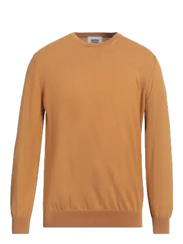 Alpha Studio Cotton Knit Sweater - Yellow
