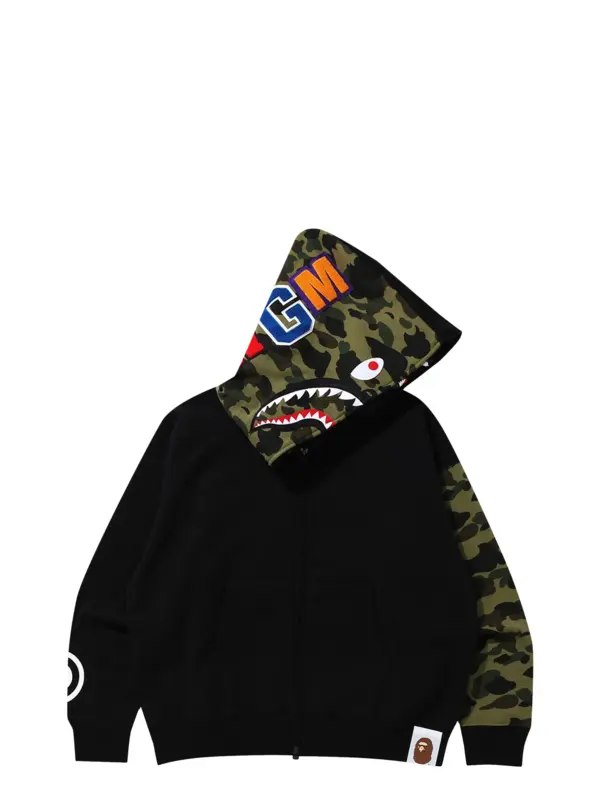 BAPE Giant Shark Full Zip Hoodie - Black