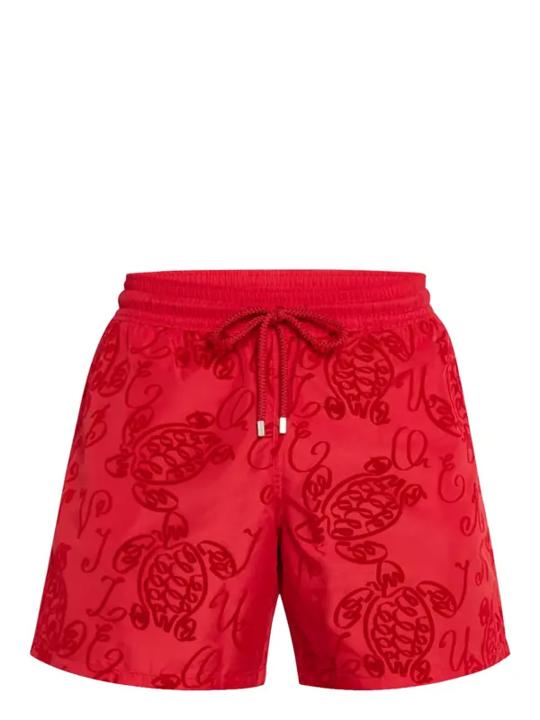 Vilebrequin Abstract-print Swim Shorts - Reds
