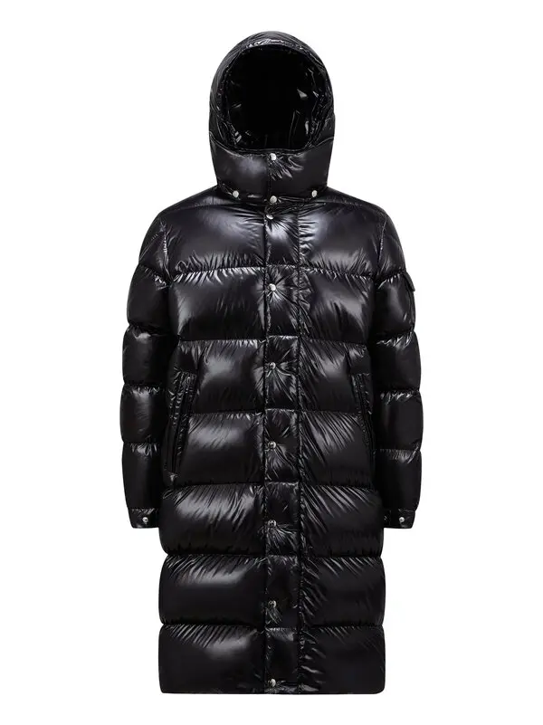 Moncler Hanoverian Hooded Long Down Jacket - Black