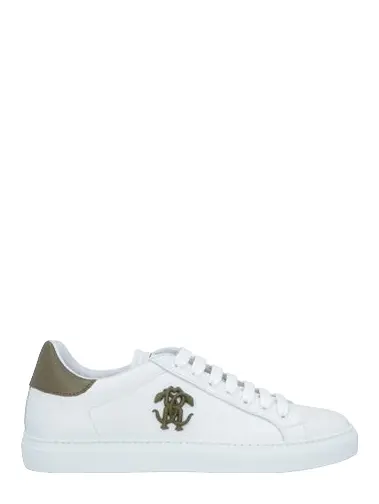 Roberto Cavalli Calfskin Leather Sneakers - White