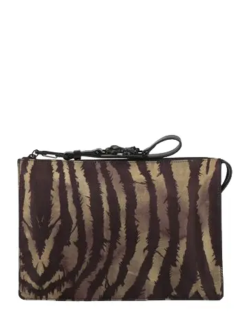 Roberto Cavalli Polyamide Wristlet Bag - Green