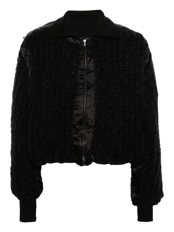 MLGA Chunky-knit Bomber Jacket - Black