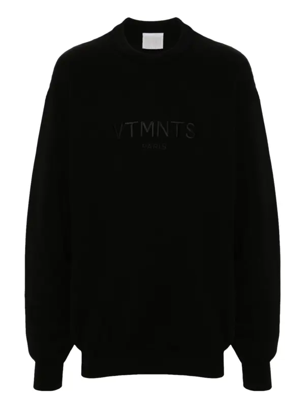 VTMNTS Logo-embroidered Jumper - Black