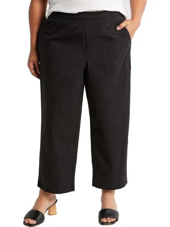 Wit & Wisdom Patch Pocket Straight-leg Pants - Black