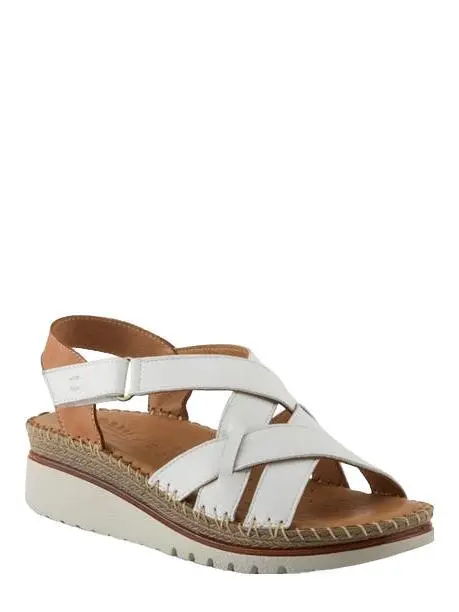 SPRING STEP SHOES Migula Slingback Wedge Sandal - White