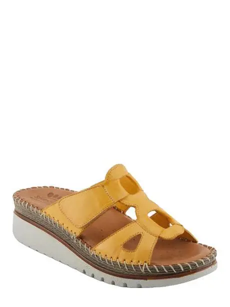SPRING STEP SHOES Migula Slingback Wedge Sandal - Yellow