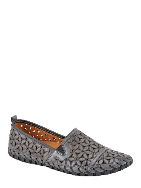 SPRING STEP SHOES Flowerflow Slide Sandal - Charcoal
