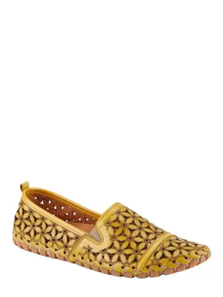 SPRING STEP SHOES Flowerflow Slide Sandal - Yellow