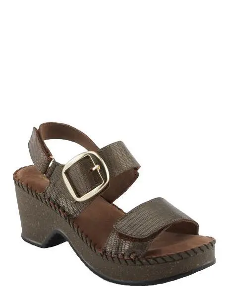 SPRING STEP SHOES Chenda Platform Slingback Sandals - Bronze