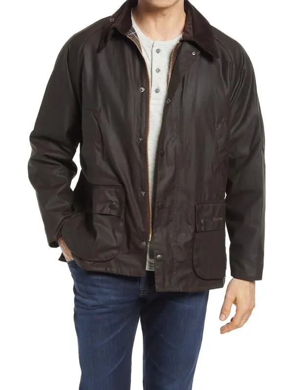 Barbour Bedale Water Resistant Waxed Cotton Jacket - Olive