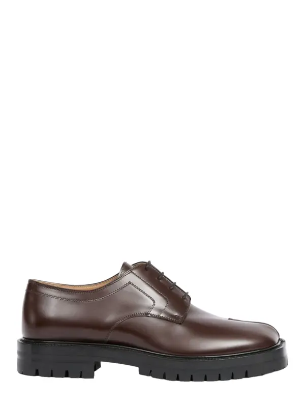 MAISON MARGIELA Tabi Leather Derby Shoes - Brown