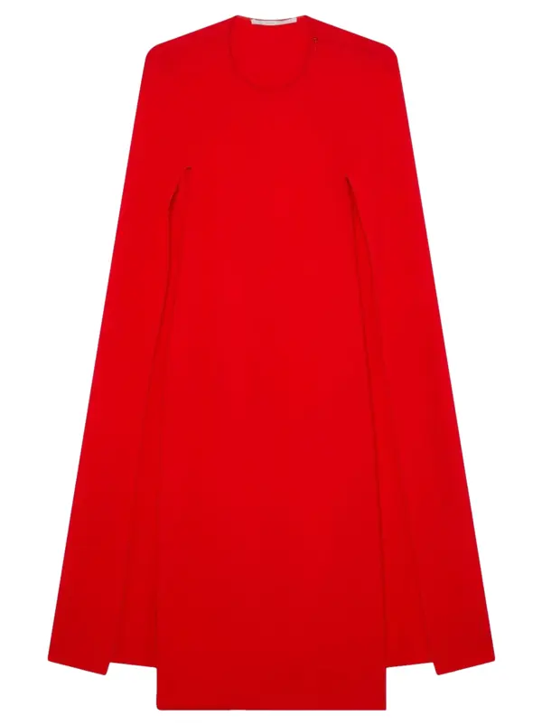 Stella McCartney Round-neck Cape Dress - Red