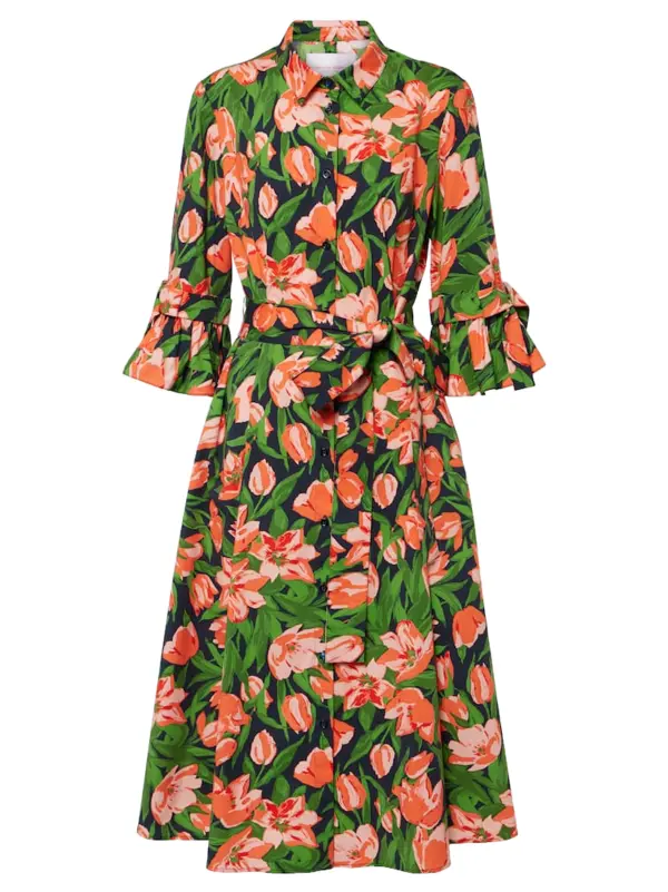 Carolina Herrera Bow-detail Shirt Dress - Multicoloured