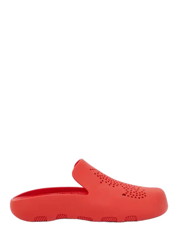 Burberry Ekd Rubber Clogs - Red