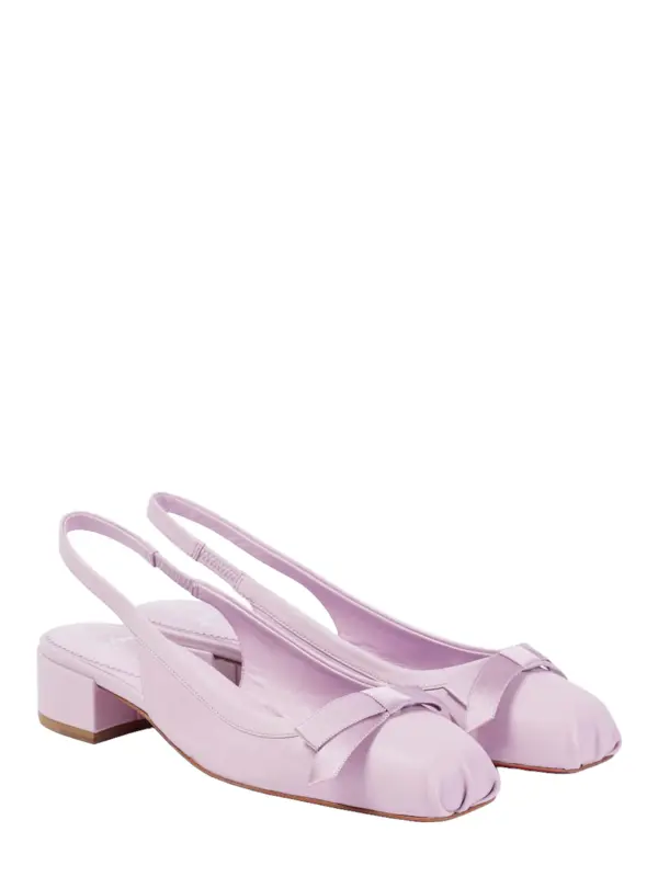 CHRISTIAN LOUBOUTIN Mamaflirt 30 Leather Slingback Pumps - Purple