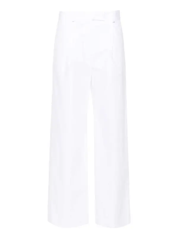 MODES GARMENTS Poplin Straight-leg Trousers - White