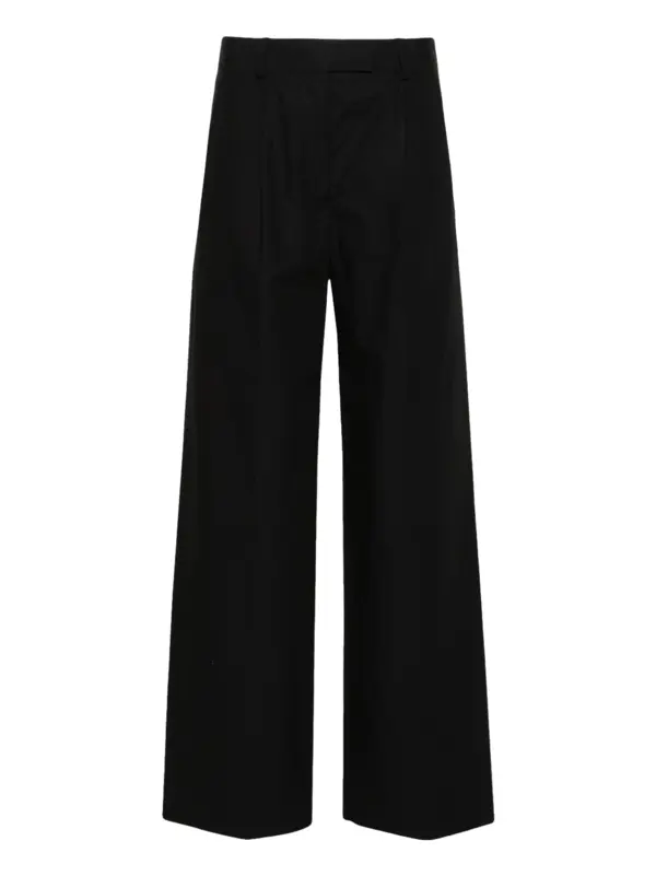 MODES GARMENTS Poplin Straight-leg Trousers - Black