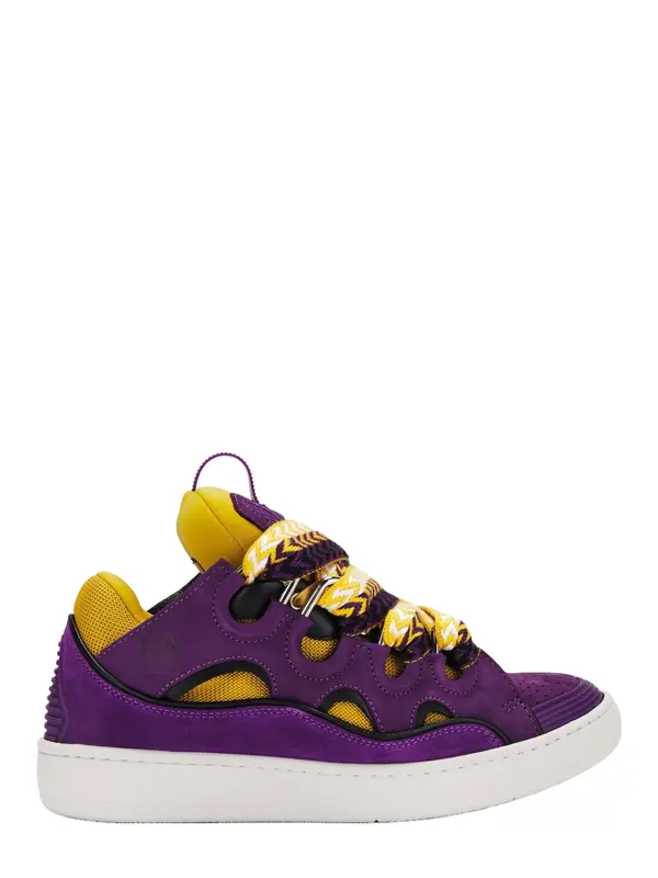 LANVIN Curb Sneaker - Purple & Yellow