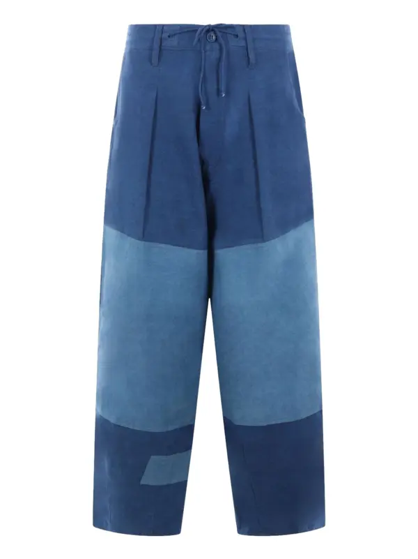 STORY MFG. Panelled Wide-leg Trousers - Blue