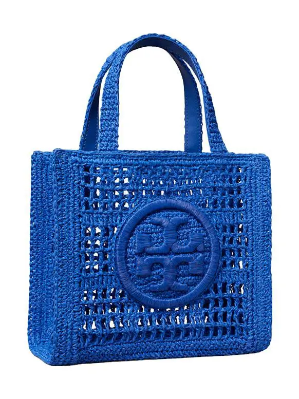 Tory Burch Mini Ella Hand-crocheted Tote - Evening Blue