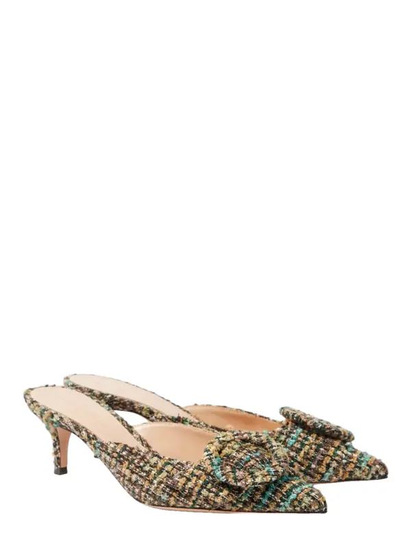 GIANVITO ROSSI Portofino 55 Bouclé Mules - Multicoloured