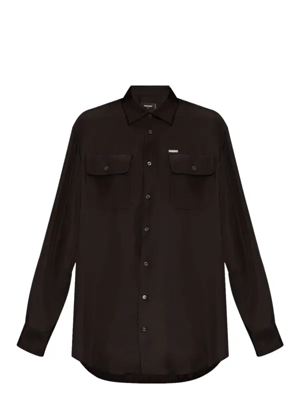 Dsquared2 Silk Button-down Shirt - Black