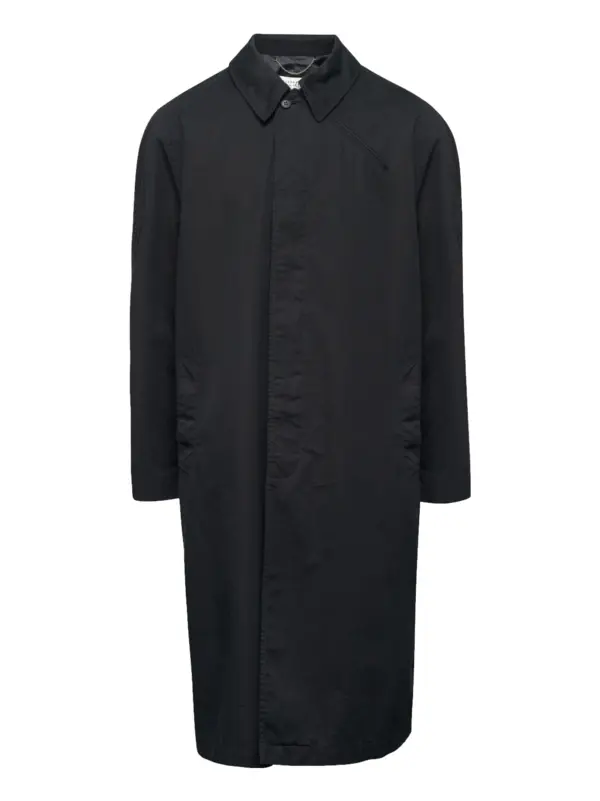 MAISON MARGIELA Cotton Gabardine Trench Coat - Black