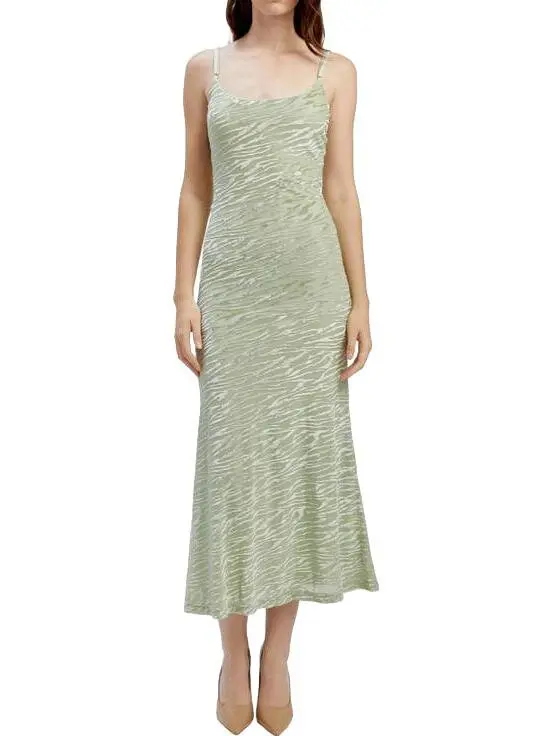 Bardot Nadira Burnout Midi Dress - Soft Sage