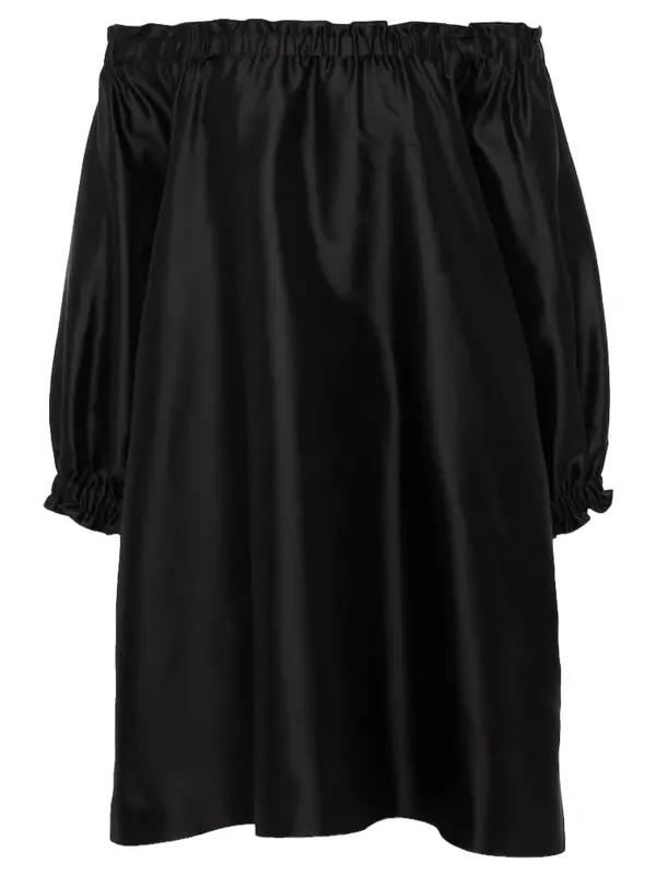 Max Mara Lepre Off-shoulder Minidress - Black