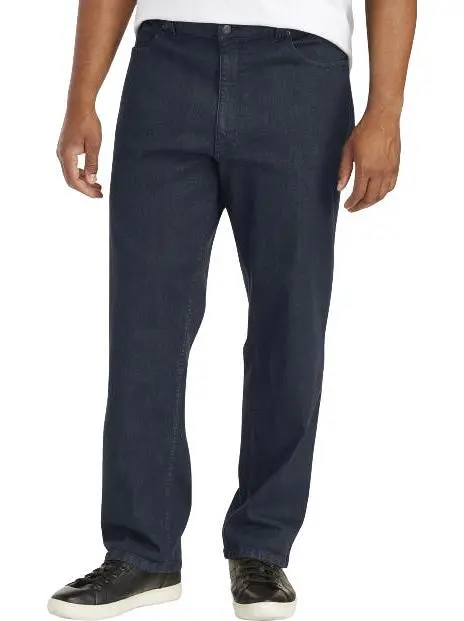 HARBOR BAY BY DXL Big & Tall Relaxed Fit Stretch Jeans - Classic Dark