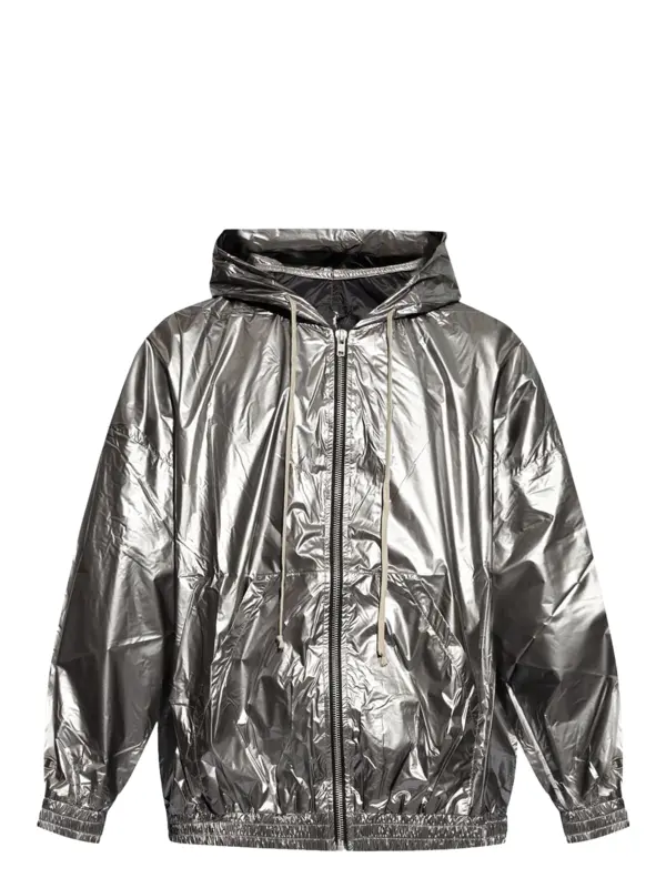 Rick Owens Jumbo Jason's Zip-up Hooded Jacket - Metallic