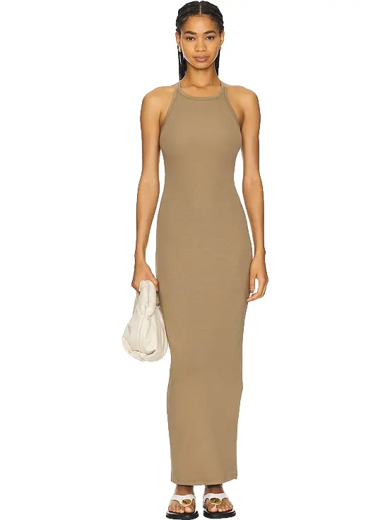 CLYQUE West Maxi Dress - Khaki