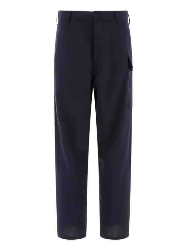 Marni Logo-embroidered Cargo Trousers - Blue