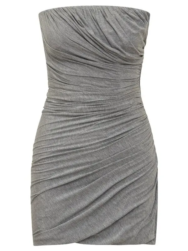 Attico Mini Jersey Dress - Grey