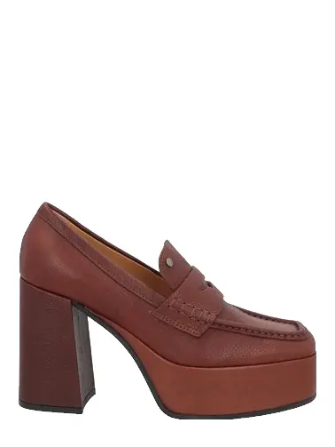 LORIBLU Leather Loafers - Brown