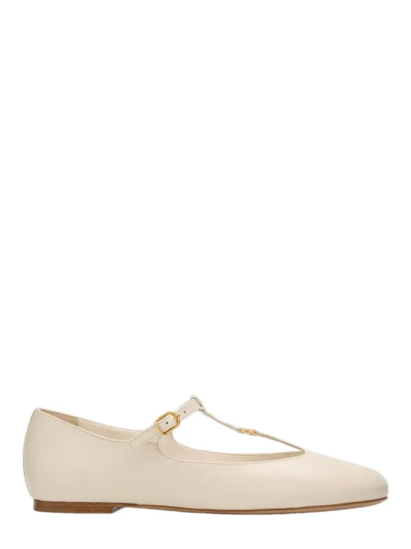 Chloé Marcie Mary Jane Ballerina Flats - Eggshell