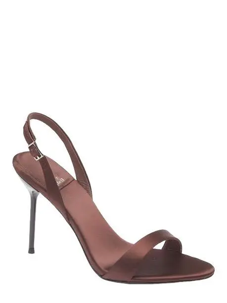 Jeffrey Campbell Go-getter Stiletto Sandals - Coffee Satin