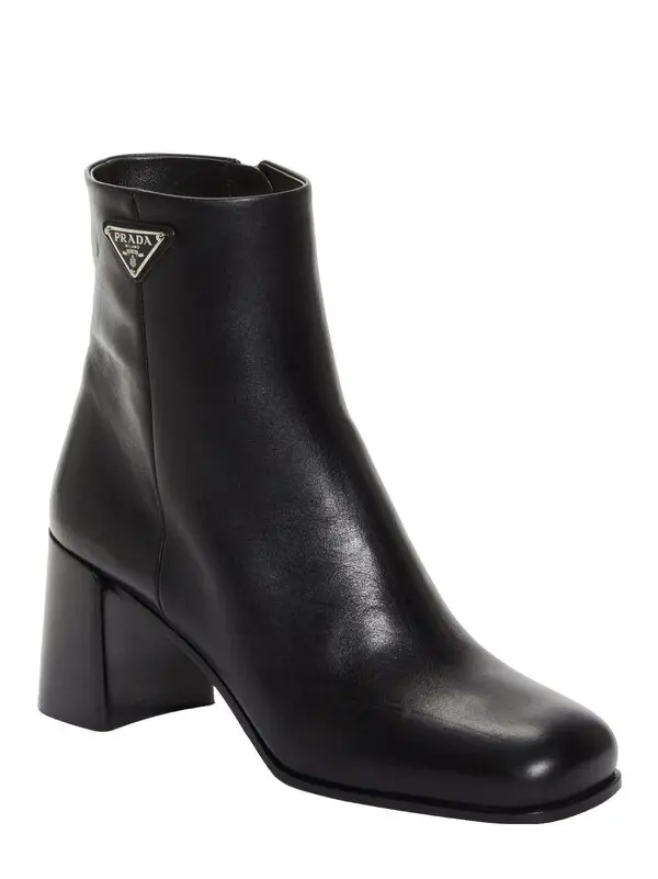 Prada Logo Bootie - Nero