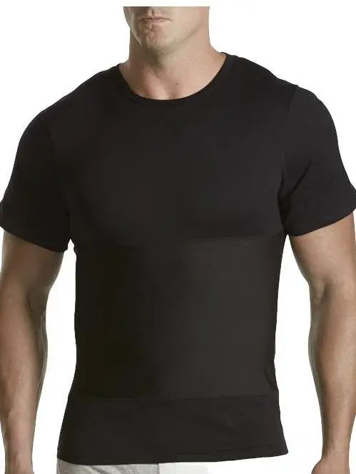 HARBOR BAY BY DXL Shapewear Crewneck T-shirt - Black