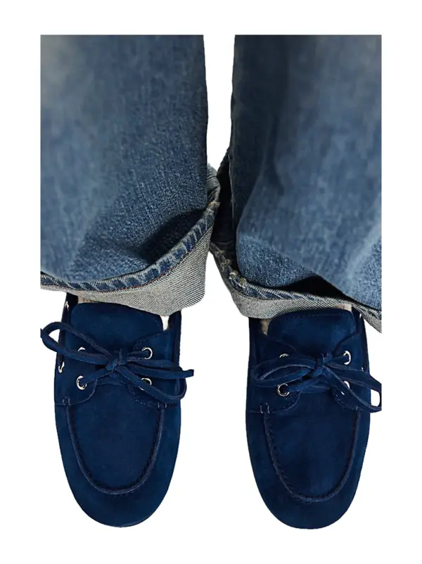 Jeffrey Campbell Yachting Day Boat Shoes - Navy Brush