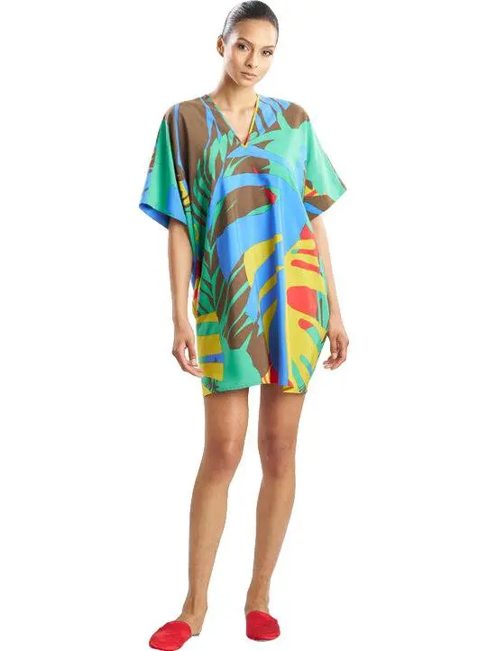 Natori Portofino Short Caftan - Red